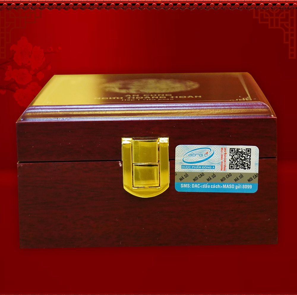 An cung ngưu hoàng hoàn Đông Á hộp gỗ 1 viên